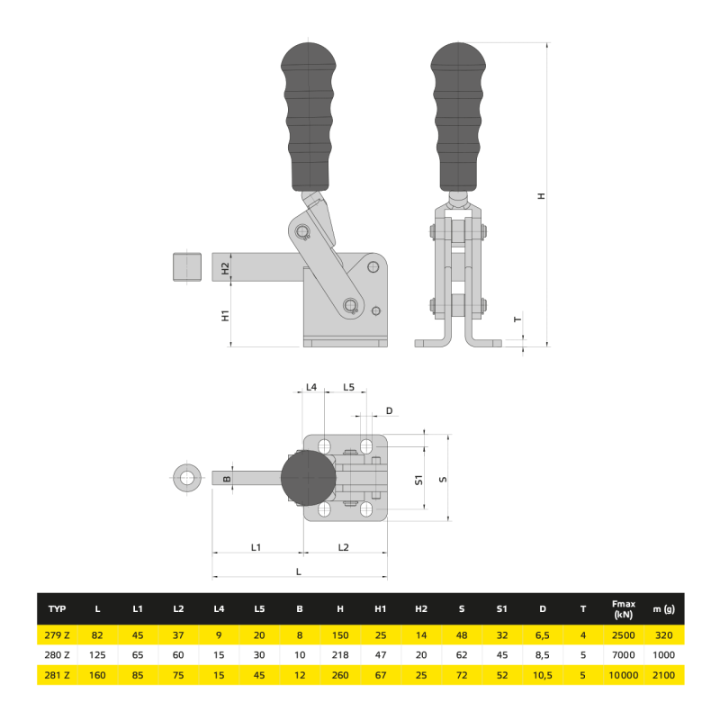 Svislá upínka 281 Z