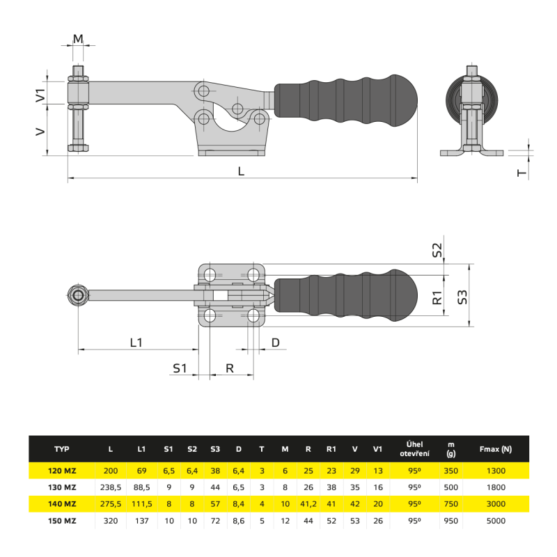 Horizontal clamp 140 MZ