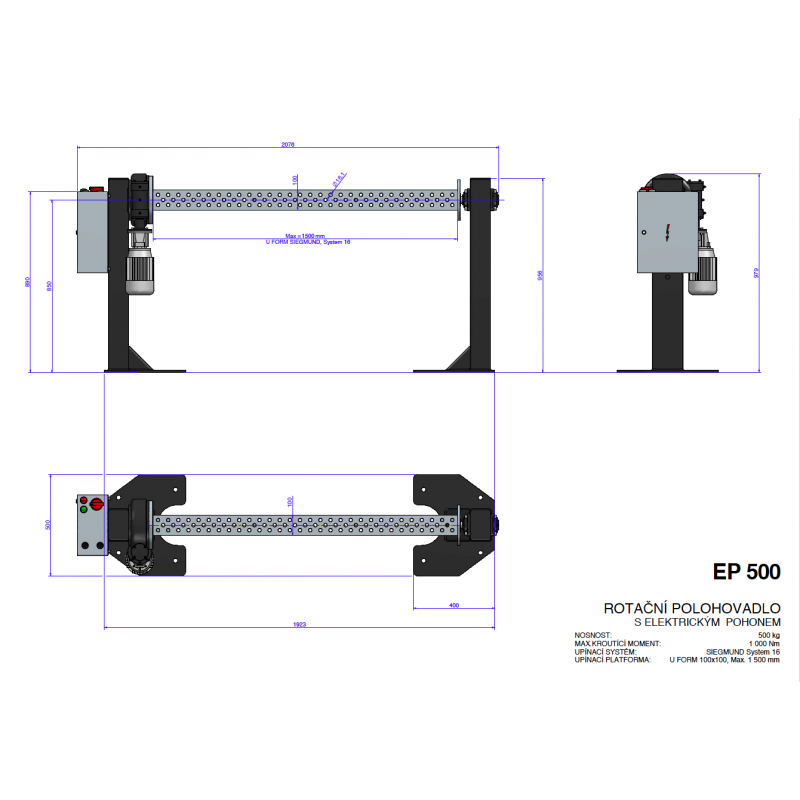 EP 500 - motorické polohovadlo