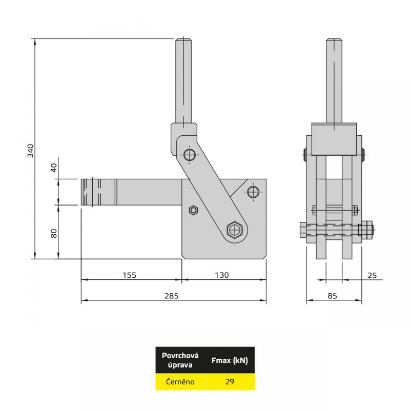 Vertical clamp 275